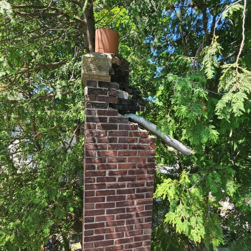 Home Demolition | Toronto Home High-Risk Chimney Removal | Almar Demolition
